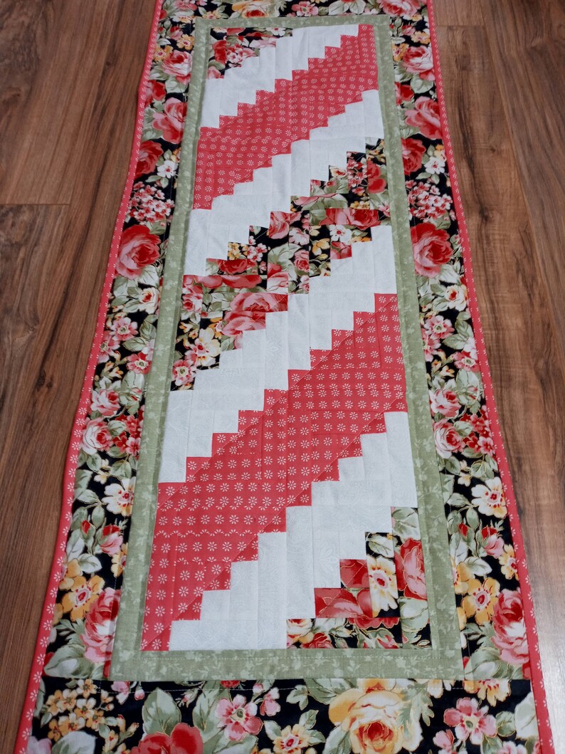 Quilted Spring/summer Table Runner. Handmade Floral Table - Etsy