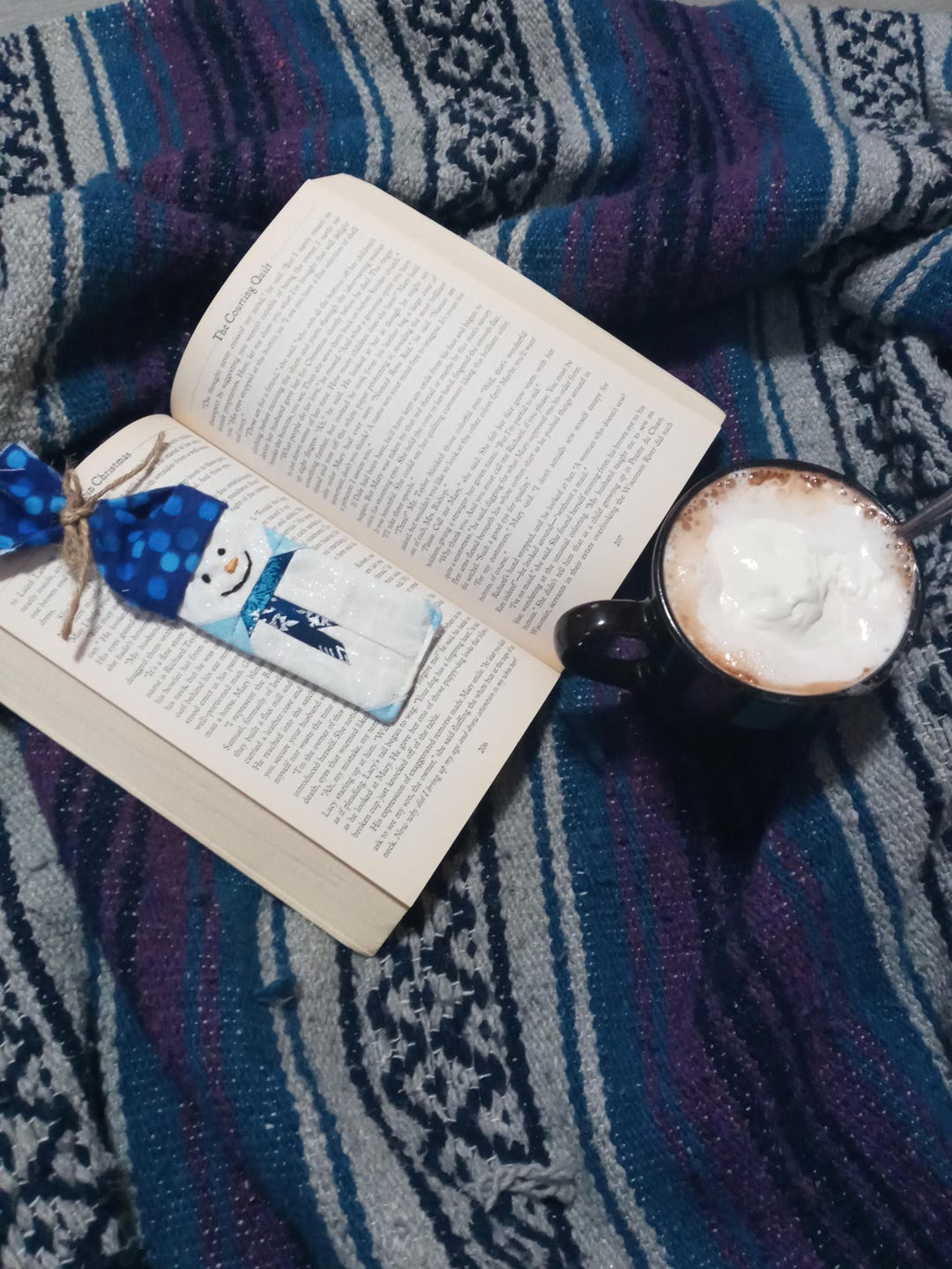 Handmade Snowman Bookmark: Fabric & Flannel Hat, Book Club Gift - Etsy