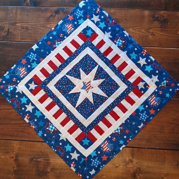 Quilted Patriotic Table Toppers - Etsy