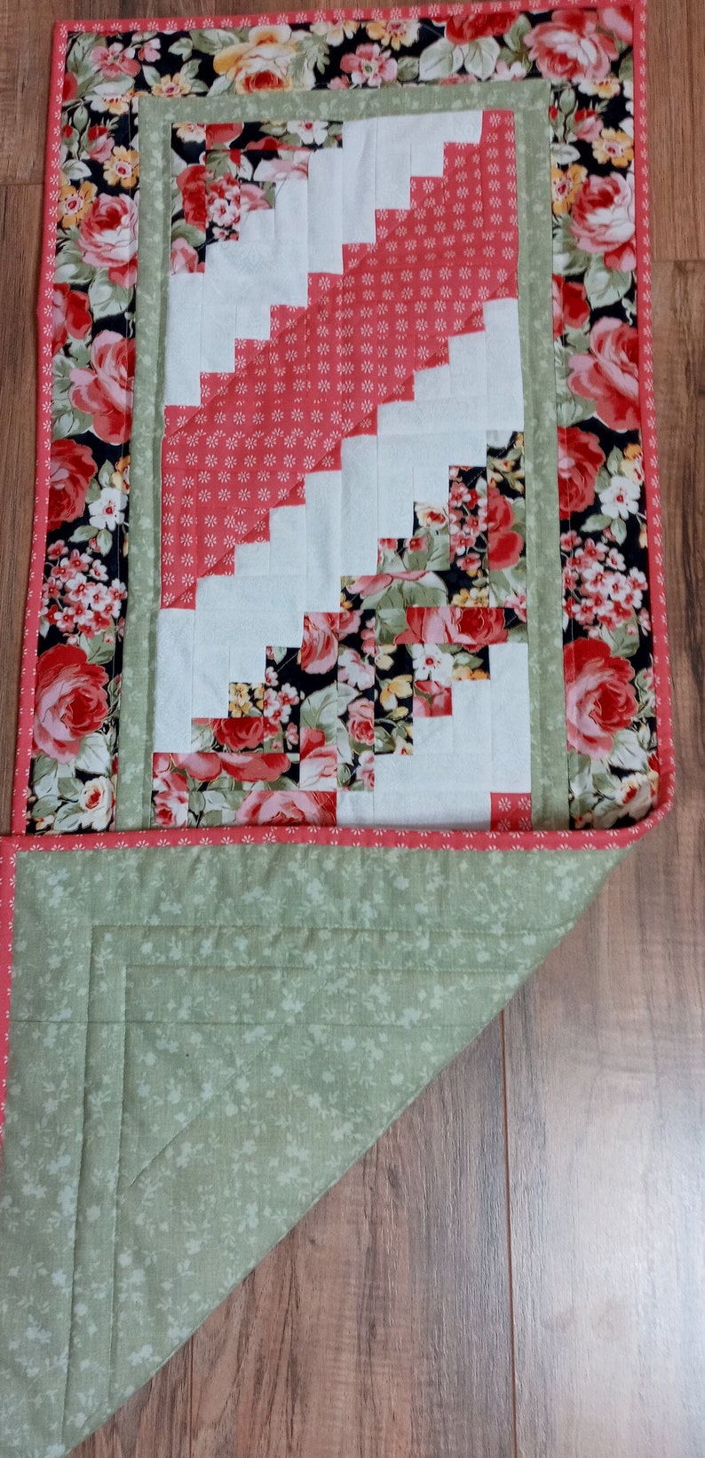 Quilted Spring/summer Table Runner. Handmade Floral Table - Etsy