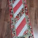 Quilted Spring/summer Table Runner. Handmade Floral Table Runner in Log Cabin Pattern. Coral ...