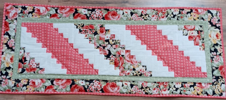 Quilted Spring/summer Table Runner. Handmade Floral Table - Etsy