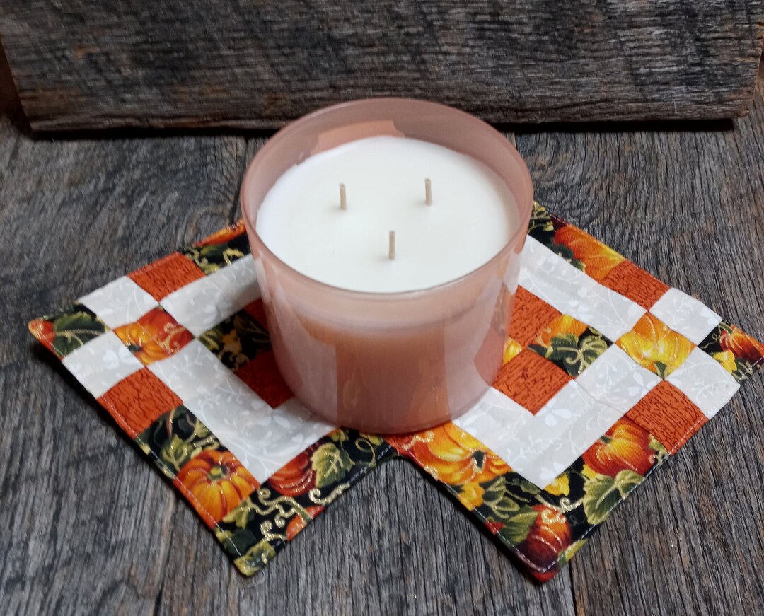 Quilted Fall Candle Mat/mug Rug. Hand Made Candle Mat for the Fall ...