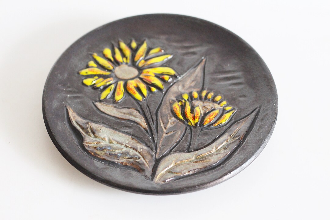 Ruscha: Wall Plate, 717 Fat Lava, West German Pottery, WGP, Floral ...