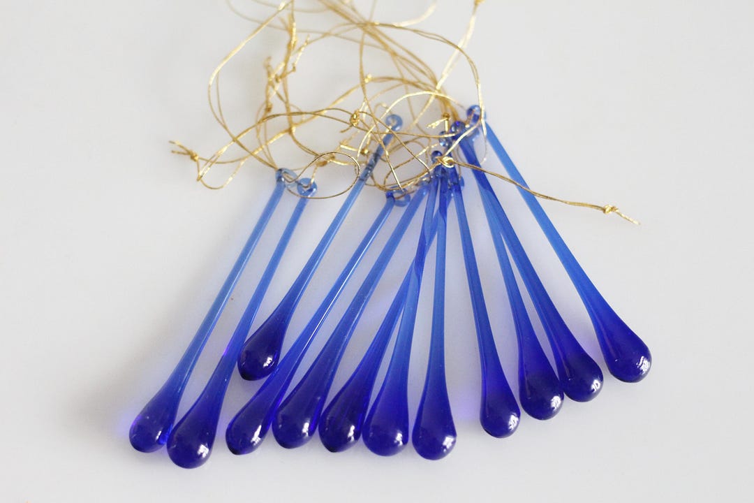 Glass Tear Drops, Vintage Decoration, Sets of 12, Chandelier Crystals ...