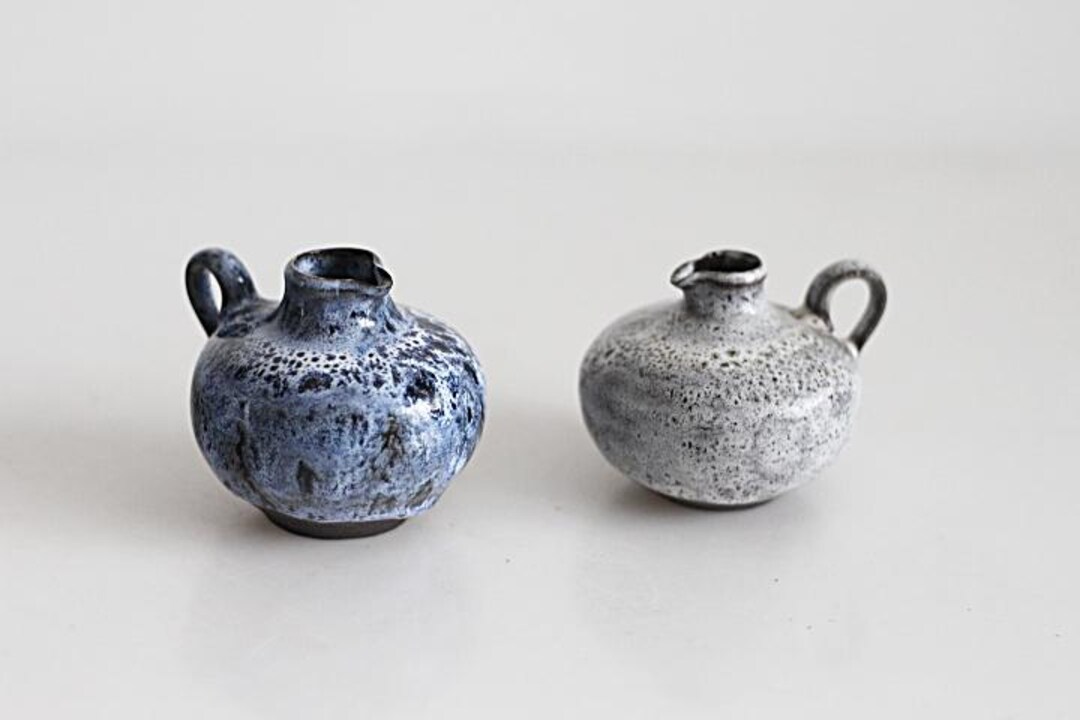 Elly & Walter Serocka: 2 Miniature Vases, Studiopottery, West German ...
