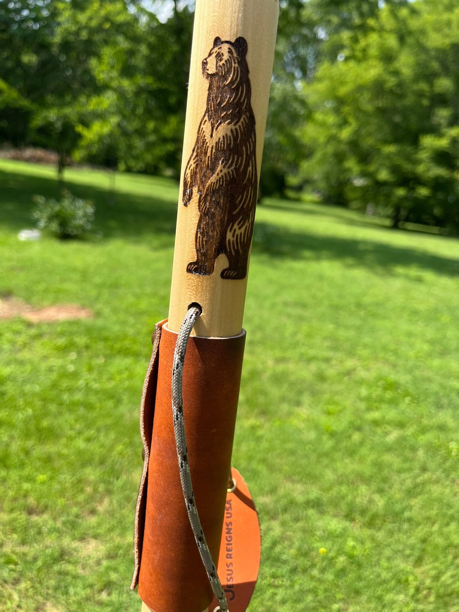 Standing Black Bear, Natural Earth Tones Walking Stick, Handmade ...