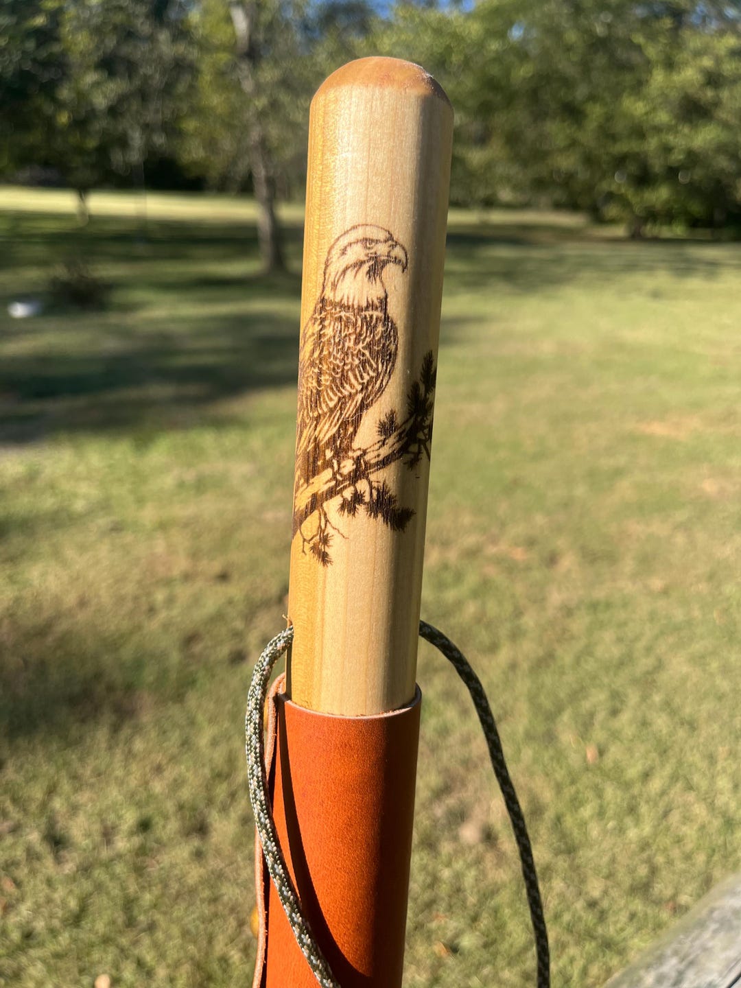 Bald Eagle, Natural Earth Tones Walking Stick, Hiking Staff, Handmade ...