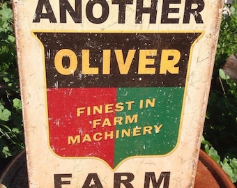 Oliver Tractor Sign - Etsy