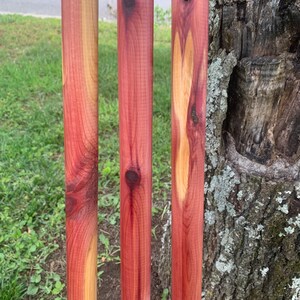 Rugged Terrain Red Cedar Walking Stick, Wood Hiking Staff, Handcrafted ...