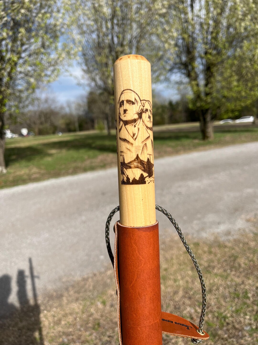 Mount Rushmore Natural Earth Tones Poplar Wood Walking Stick Hiking ...