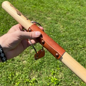 Standing Black Bear, Natural Earth Tones Walking Stick, Handmade ...