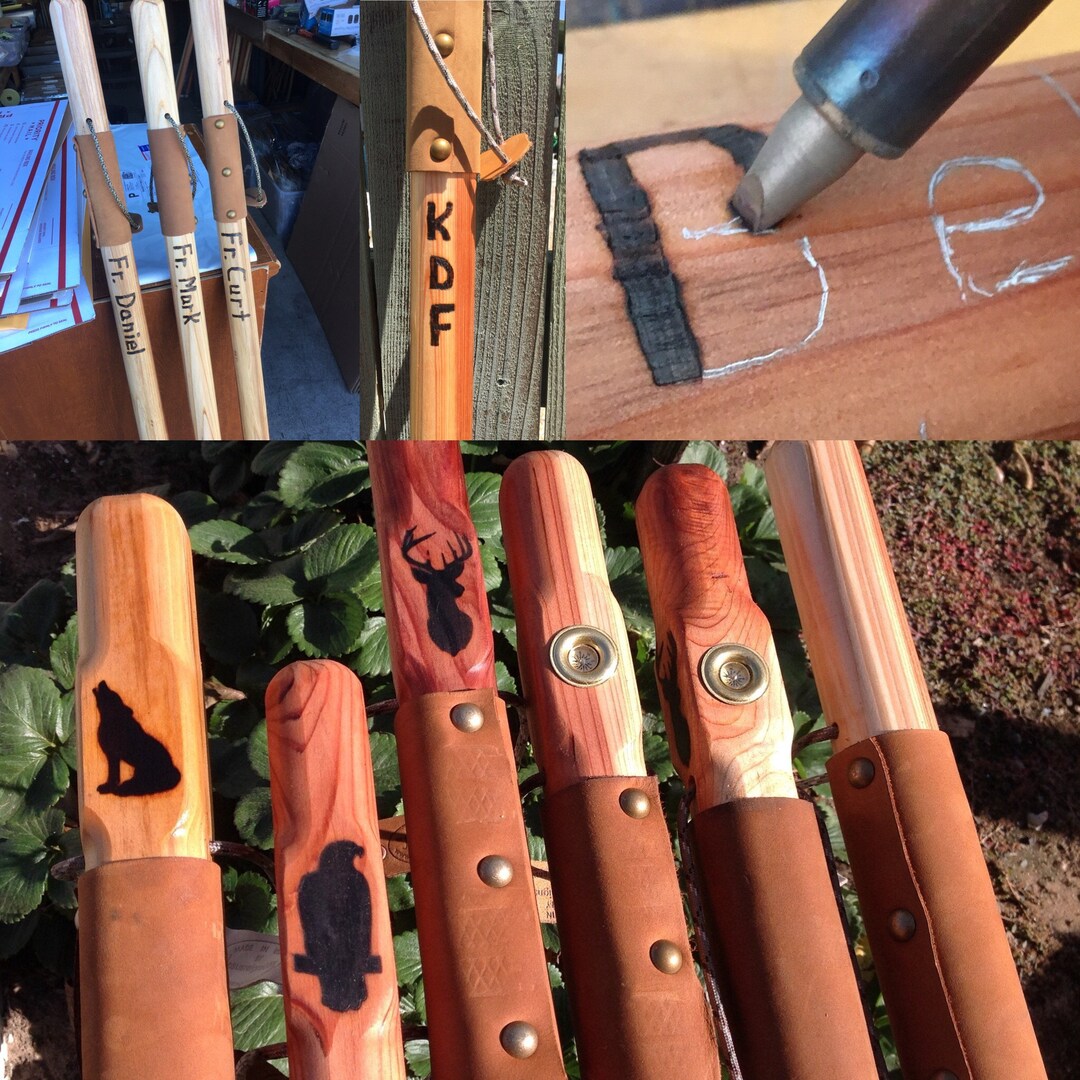 Personalized Gift Redwood Wood Walking Stick Engraved Hiking - Etsy UK