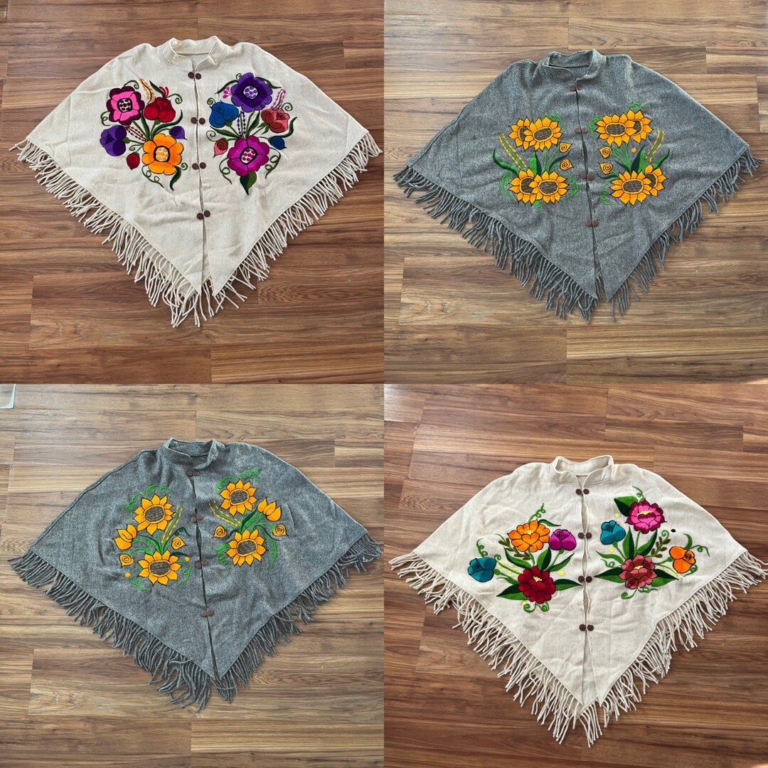 Handmade Poncho, Mexican Poncho, Jorongo - Etsy