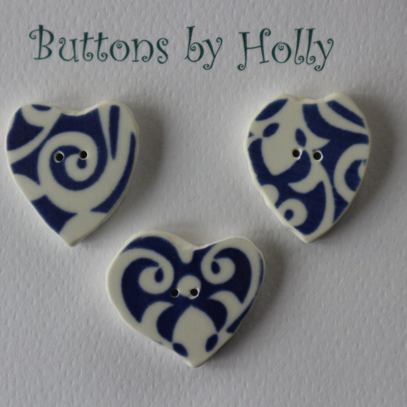 Porcelain Buttons - Etsy