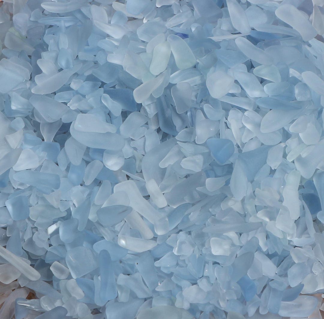 Pale Periwinkle Bulk Tumbled Tiny Sea Beach Glass Shards Scatter ...