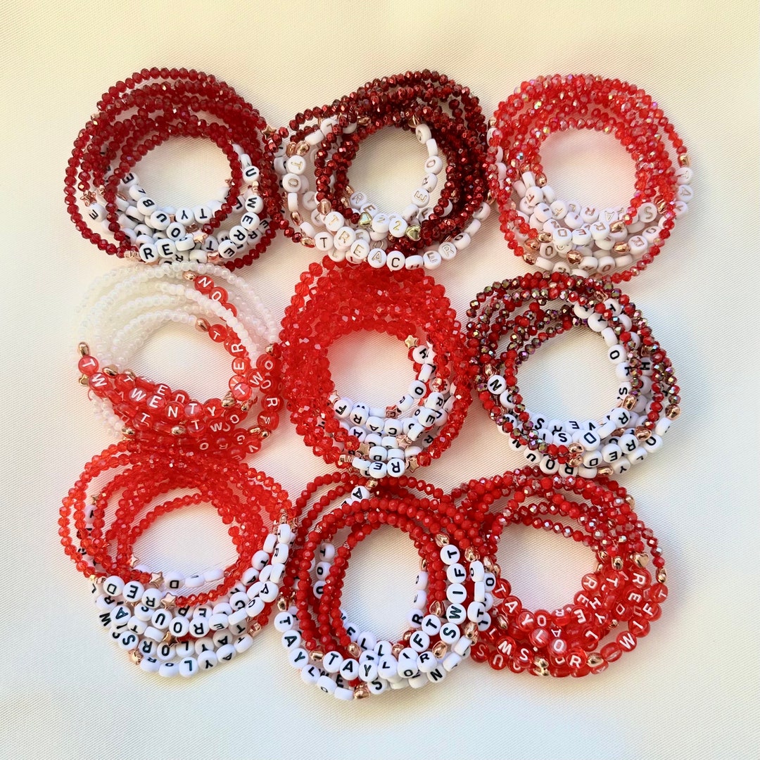 Red Album Friendship Bracelets - Etsy