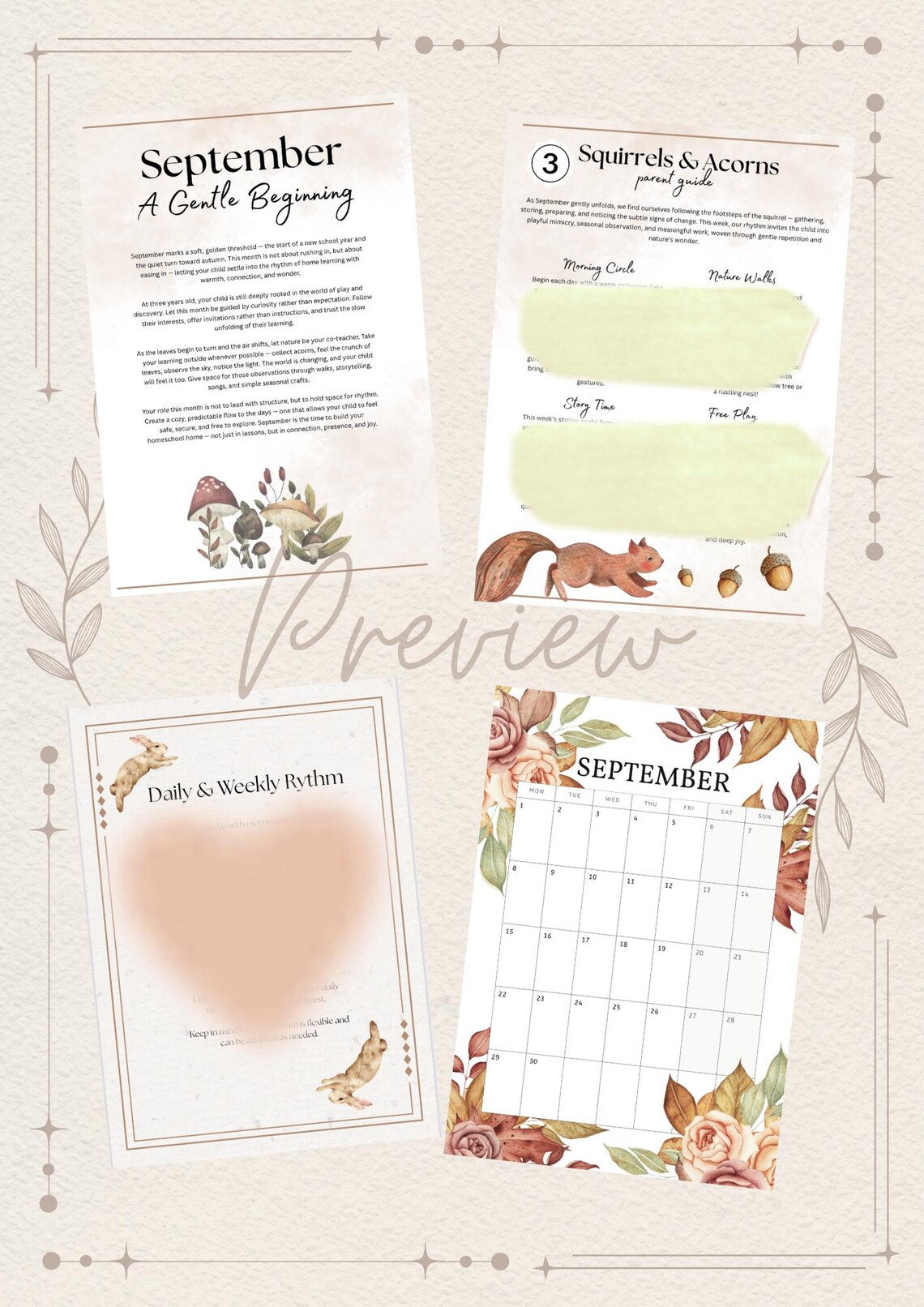 Fall Preschool Curriculum: Waldorf-inspired Play-based Learning Guide ...