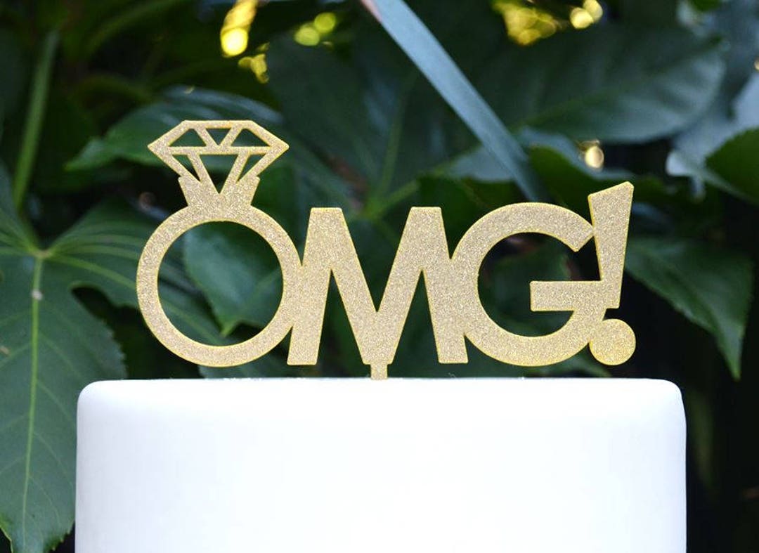 OMG Cake Topper Engagement Cake Topper Assorted Colours - Etsy