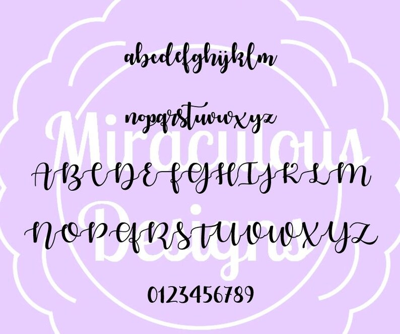 Script Sets Size 2 Font 2 Individual Letters Number Special - Etsy ...