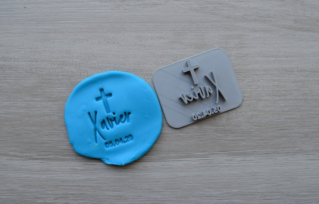 Name Date Cross V2 Baptism Christening Confirmation Imprint - Etsy