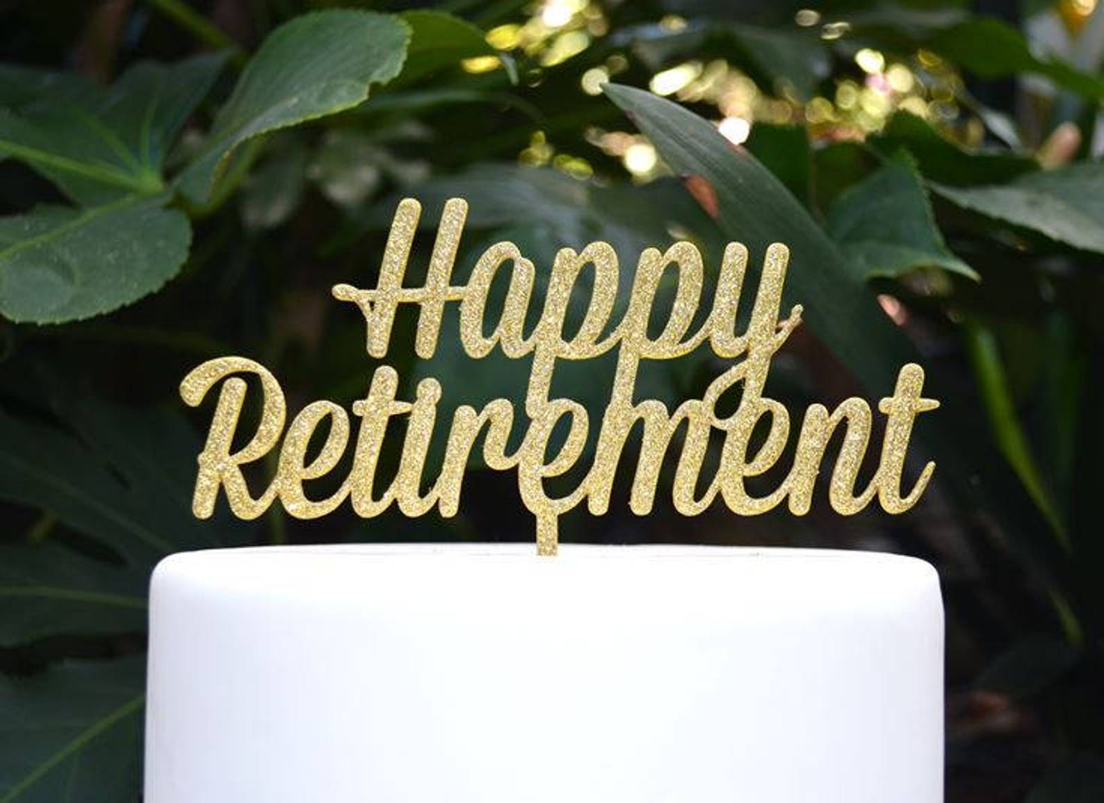 Happy Retirement Cake Topper Assorted Colours | Etsy