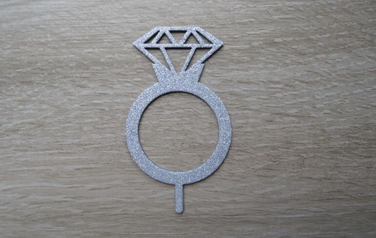 Engagement Ring Cake Topper Wedding Ring Cake Topper - Etsy