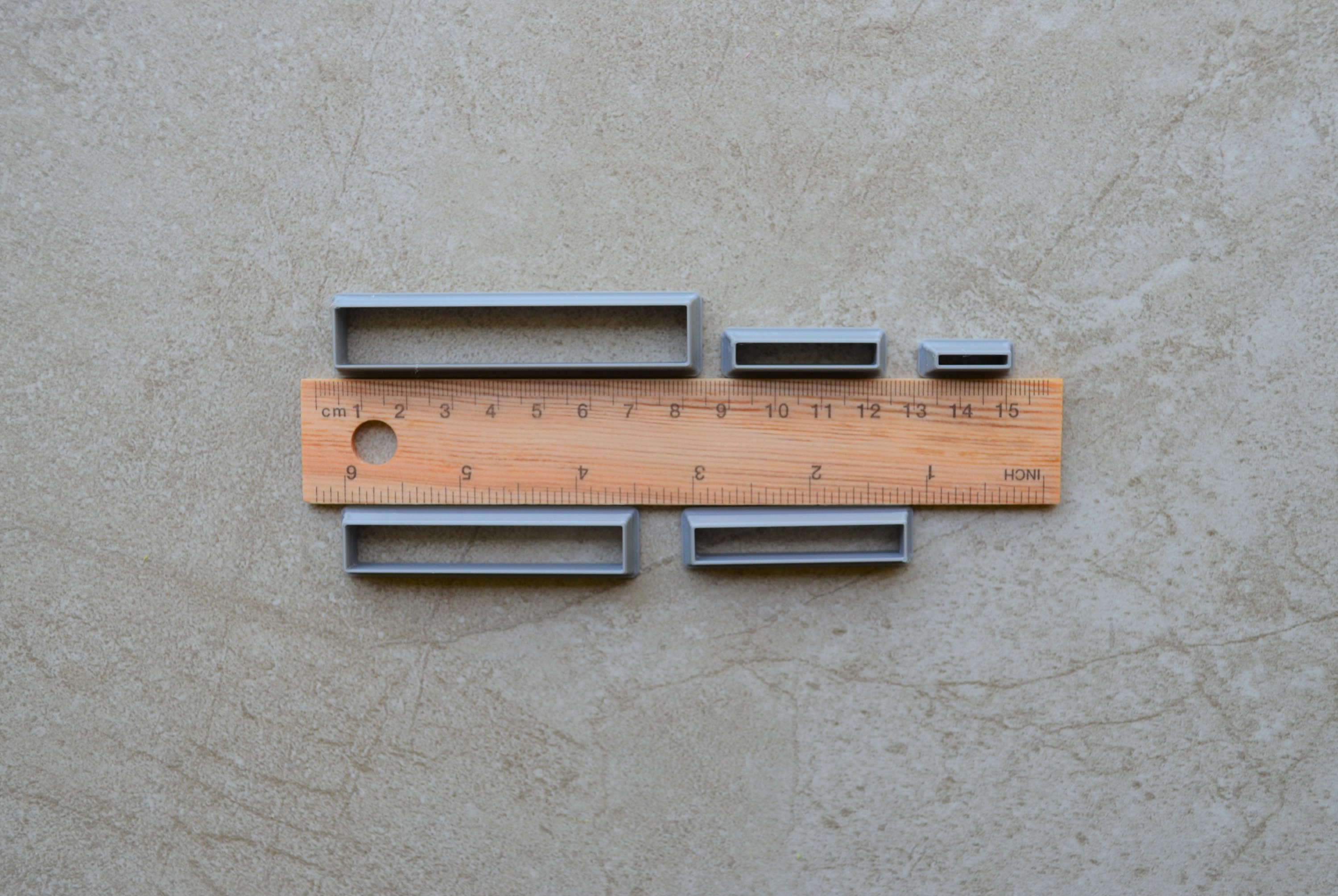 Rectangle lined polymer clay cutter Craft Supplies & Tools Ceramics ...