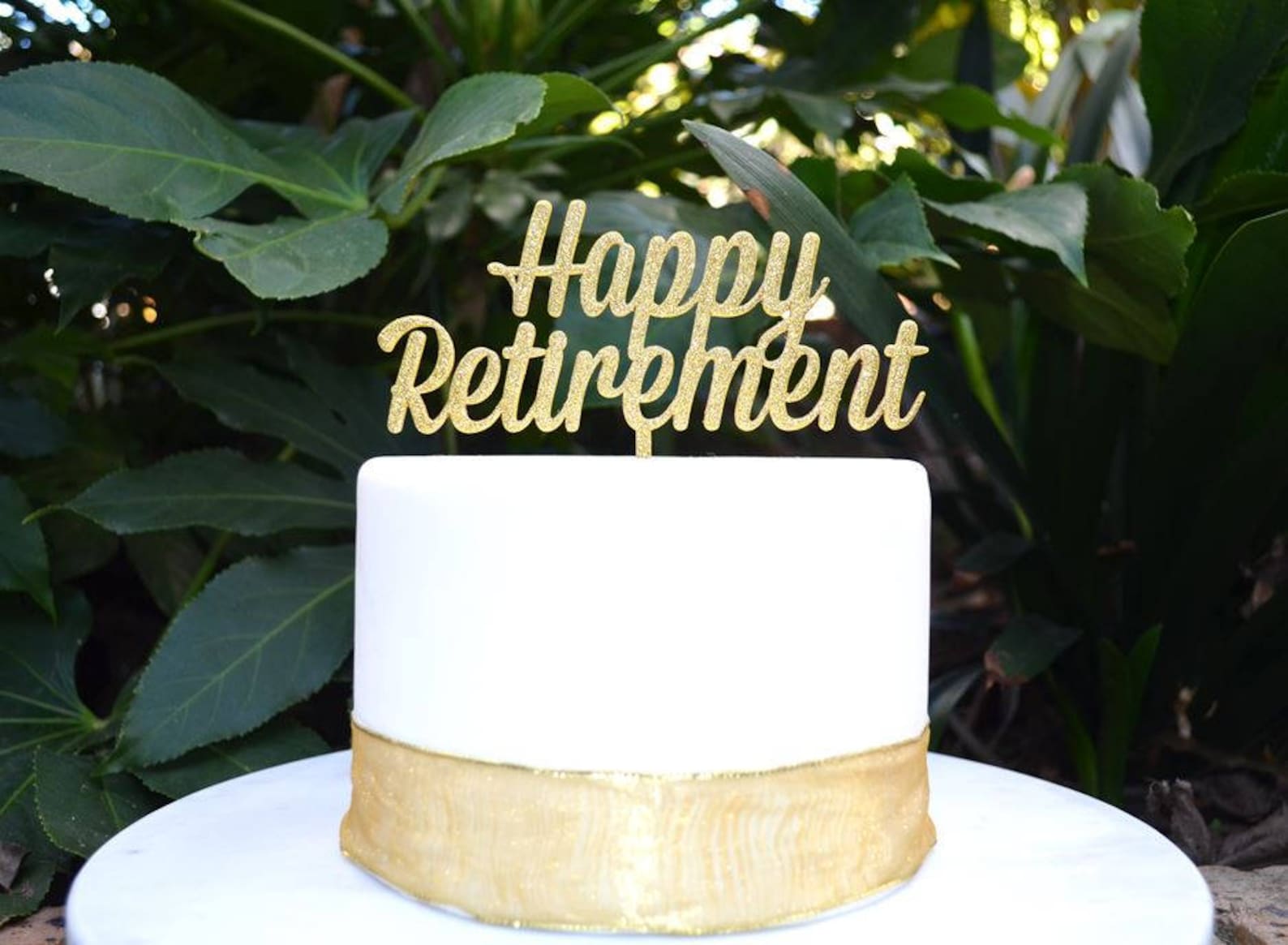 Happy Retirement Cake Topper Assorted Colours | Etsy