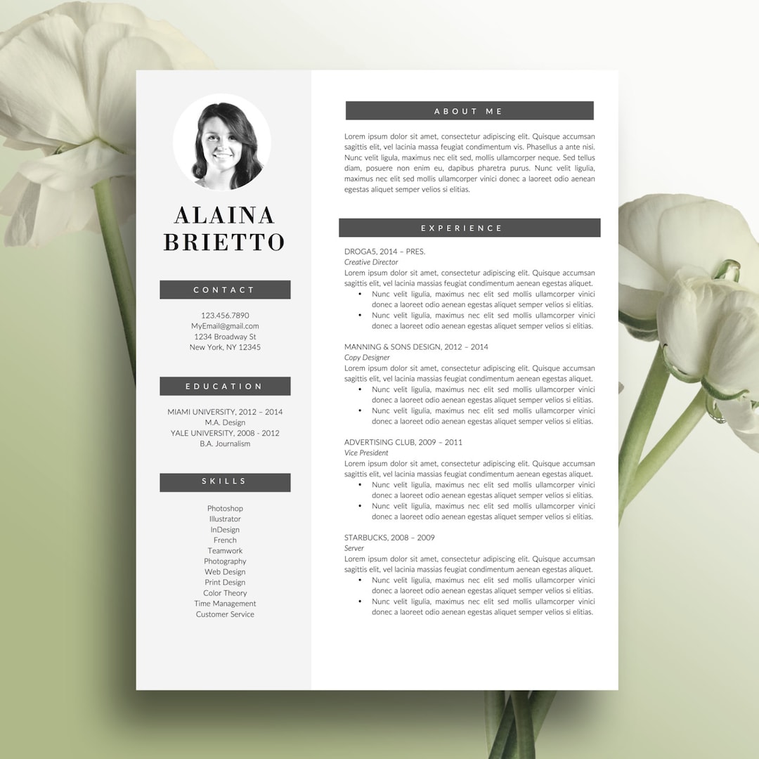 Teacher Resume Template, Modern Resume Template, Creative CV Template ...