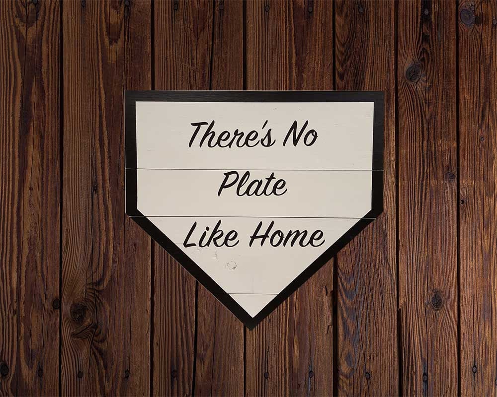 There's No Plate Like Home. Wooden wall hanging of home | Etsy