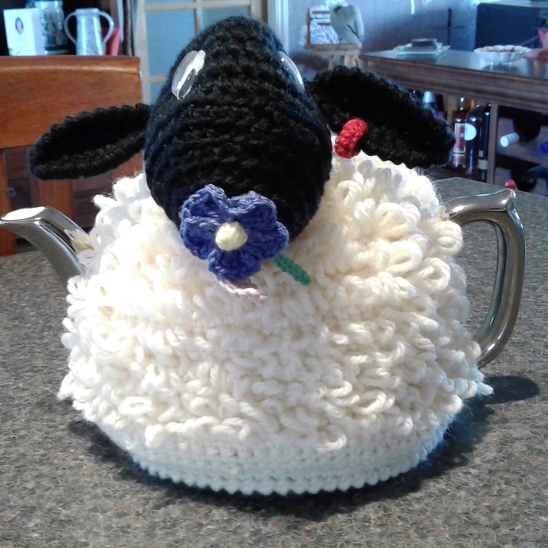 Crochet Sheep Tea Cosy Baa-tholomew Sheep Acrylic Yarn Extra Thick ...
