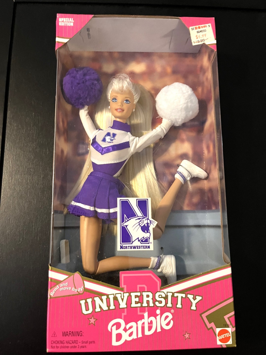 1996 Northwestern University Cheerleader Barbie Doll Mattel Special ...