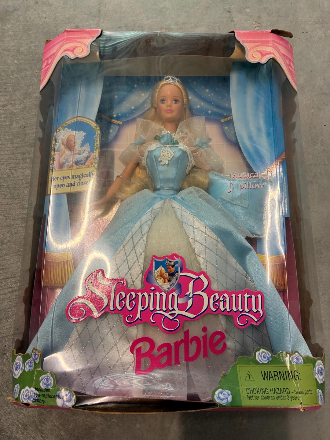 Sleeping Beauty Barbie W Magical Eyes and Musical Pillow 1998 Mattel ...
