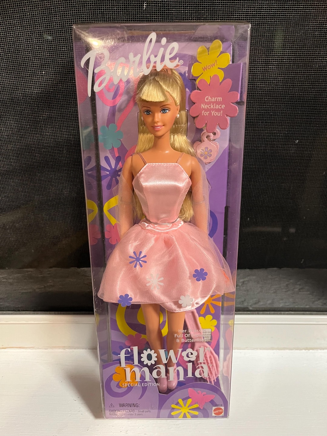 Flower Mania Barbie Doll Special Edition 2000 Butterflies Pink Heels ...