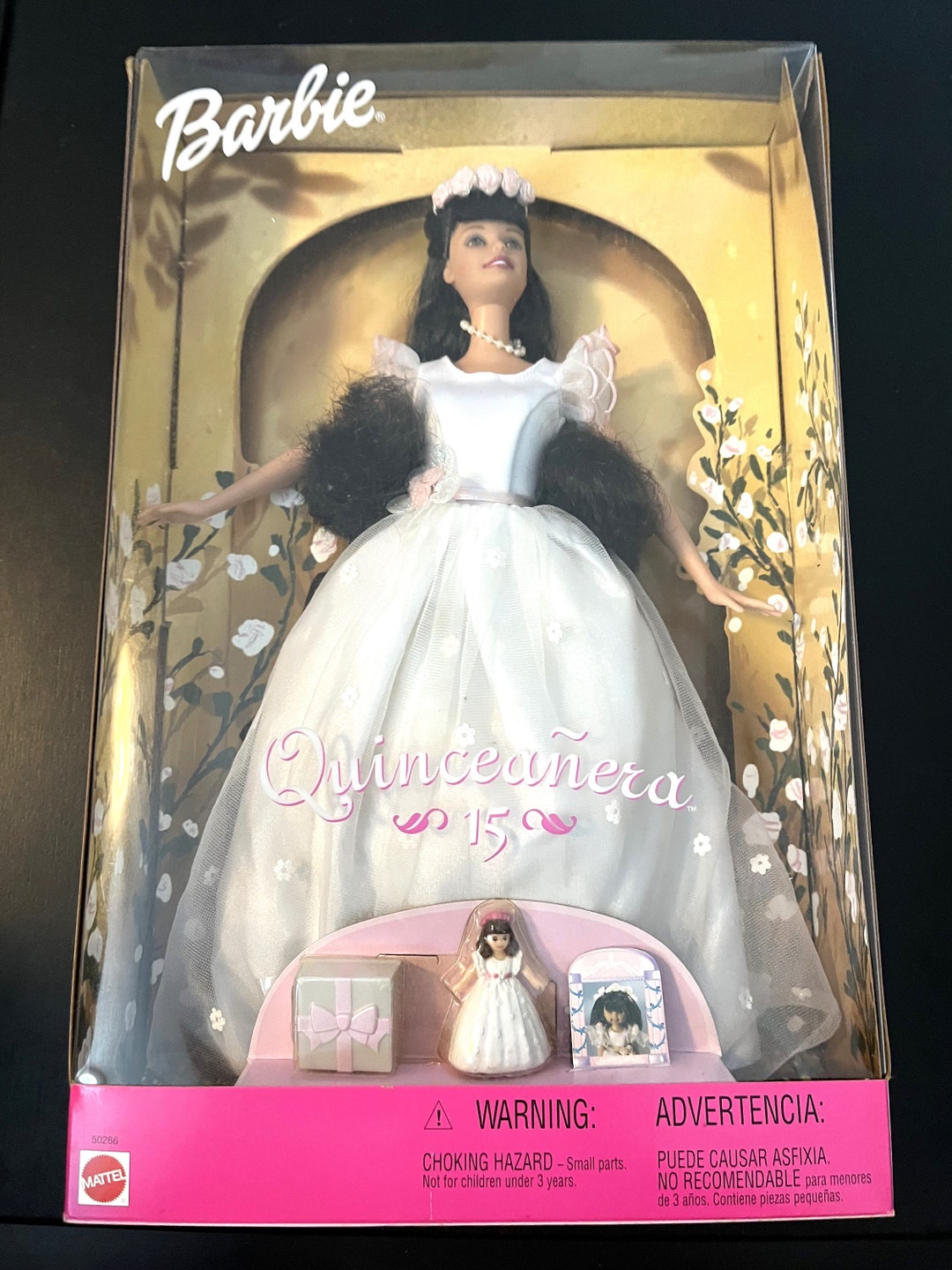 2000 Barbie Quinceanera Spanish Doll 15 Years Birthday Brunette Mattel ...