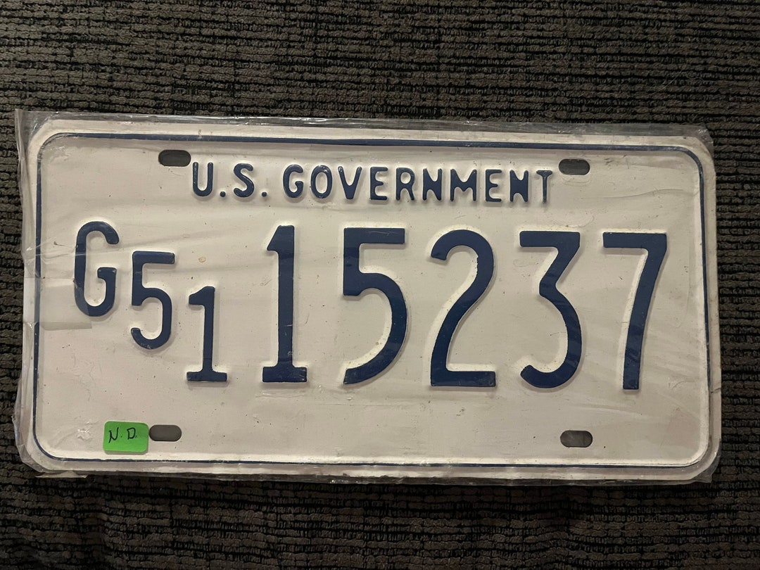 Vintage 1980s General Services Administration US Government License ...