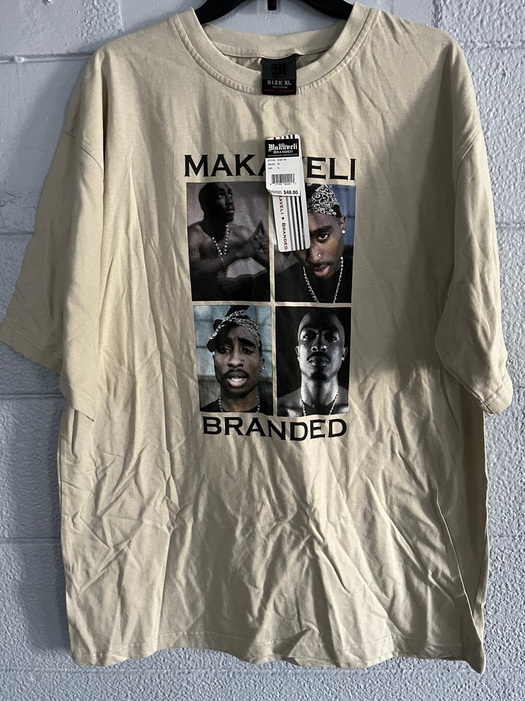 Tupac 2pac Studded Jewels Makaveli Brand T Shirt Tee Shirt Size XL ...