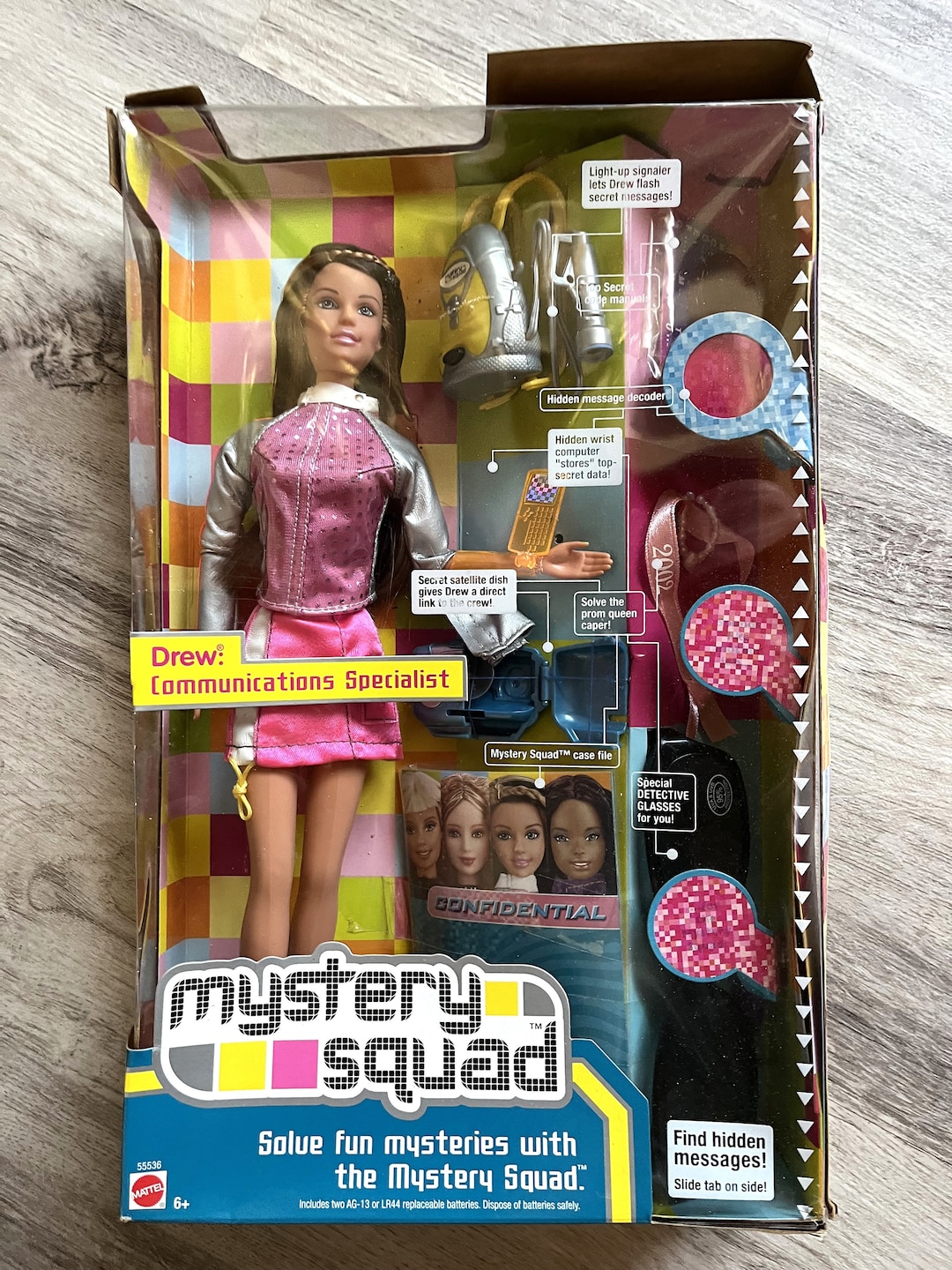 2002 Mystery Squad Barbie Communications Specialist Mattel 55536 W Box ...