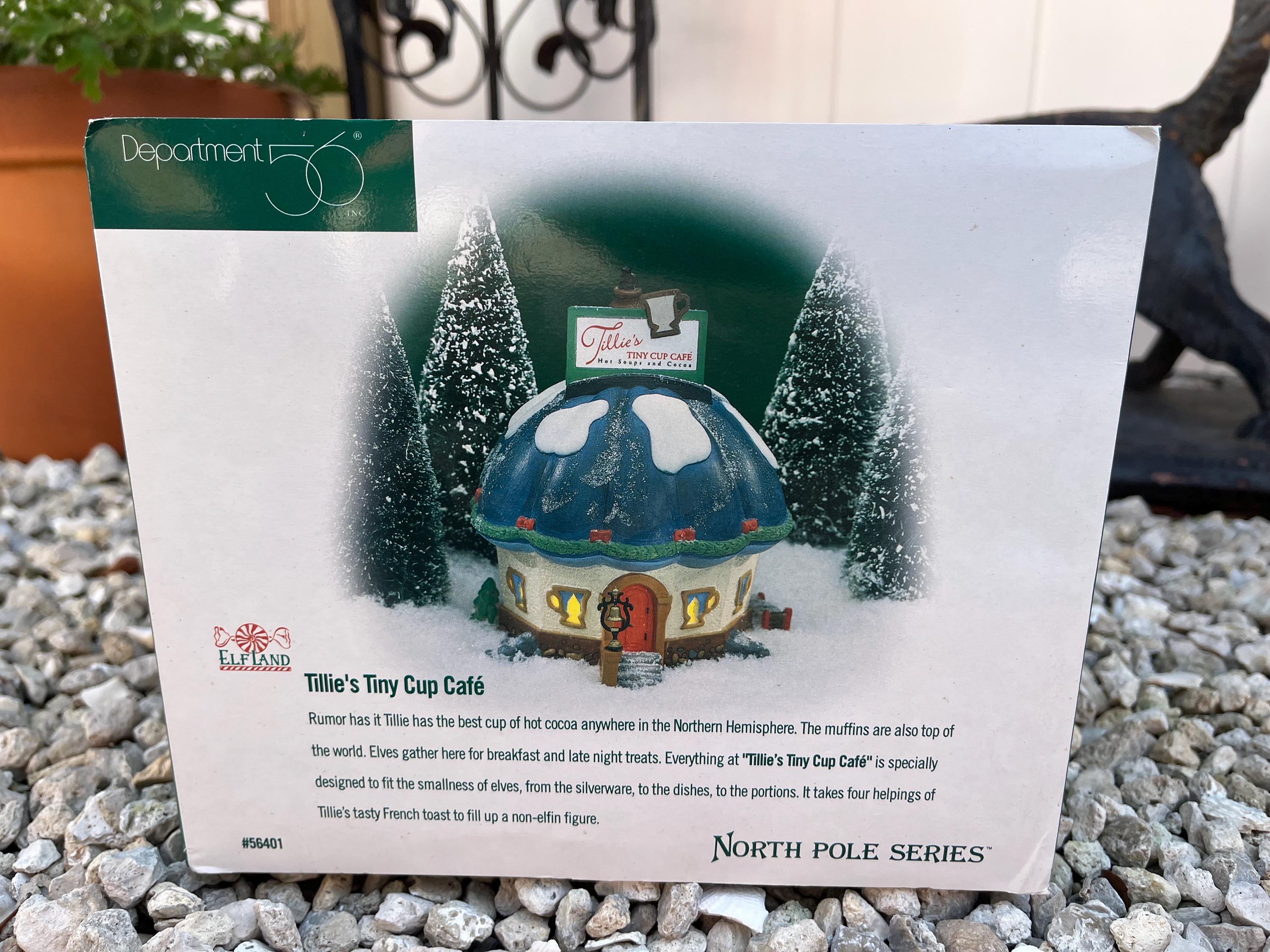 1990's Elfland Tillie's Tiny Cup Cafe # 56401 North Pole Series ...
