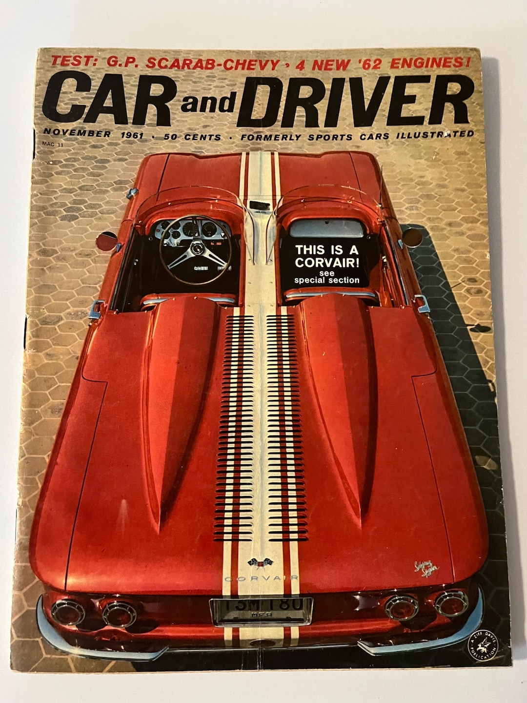 Car and Driver November 1961 Magazine Chevrolet Corvair Morris Cooper ...