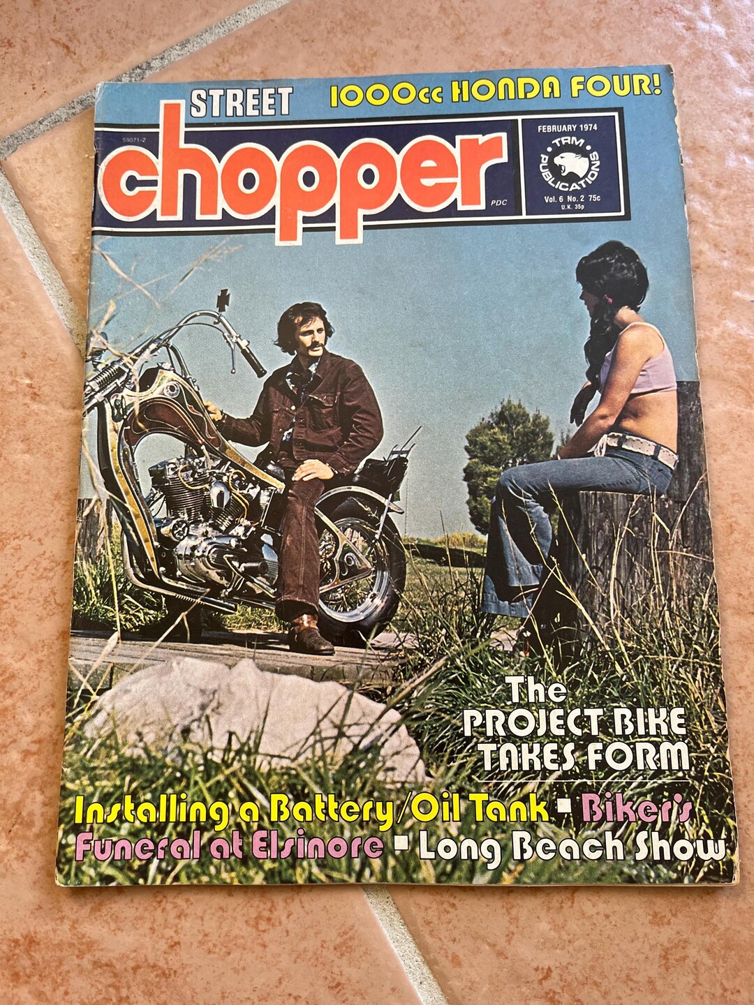 1974 February Chopper Motorcycle Magazine 1000cc Honda Four No Label - Etsy