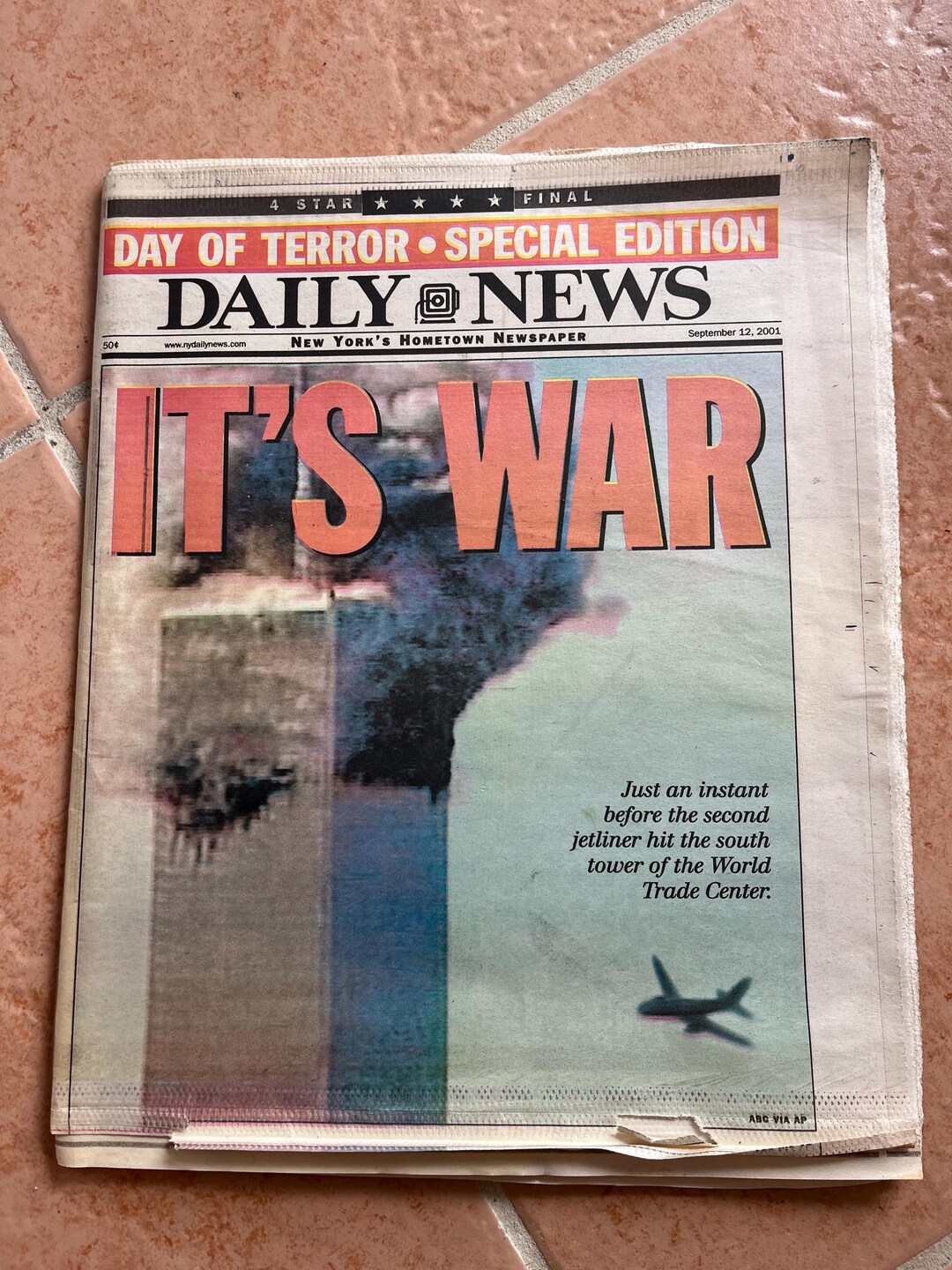 New York Daily News September 12 2001 IT'S WAR 9/11 Attacks Full ...