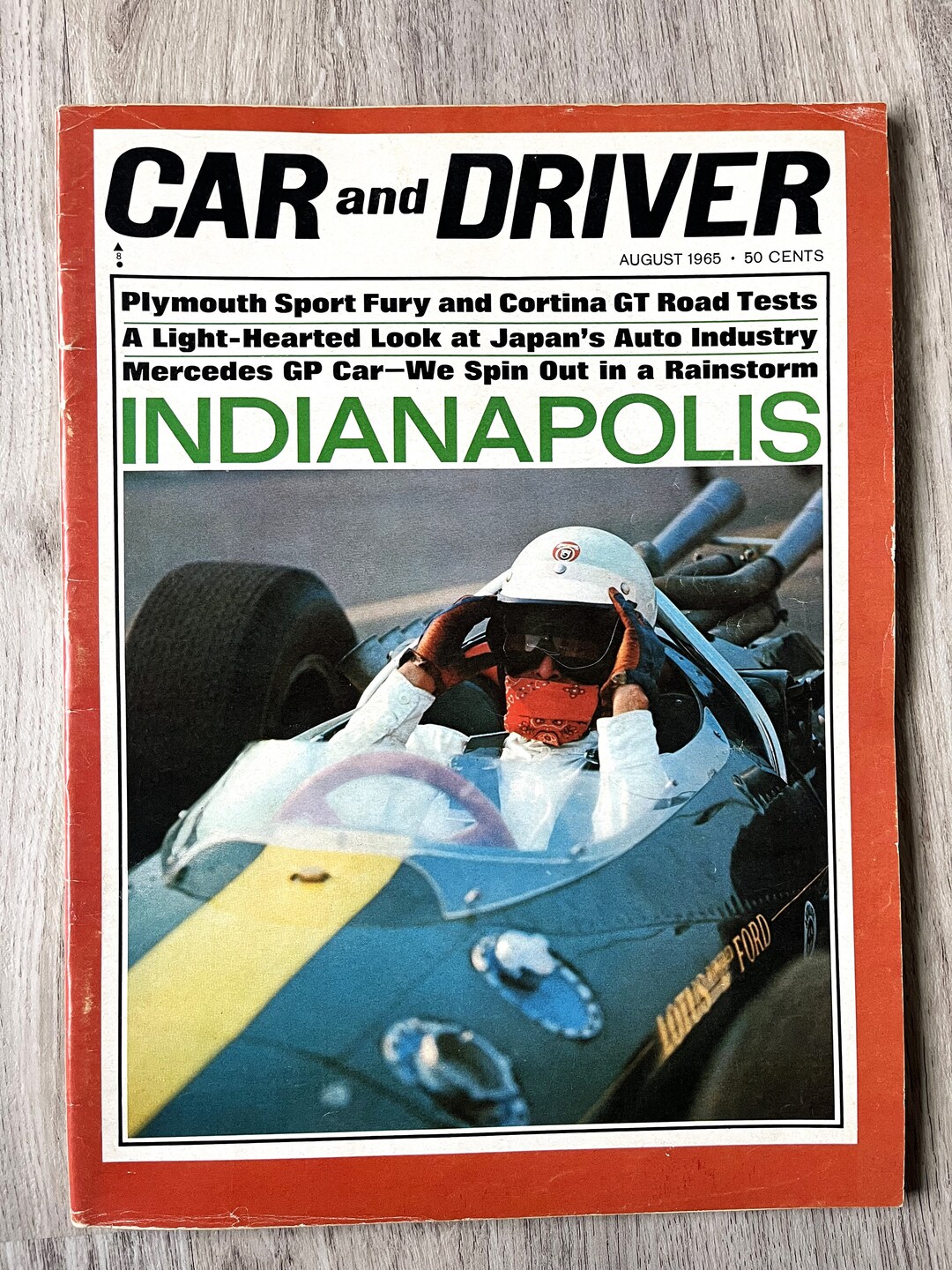 Vintage CAR and DRIVER Magazine August 1965 Indianapolis 500 Plymouth ...