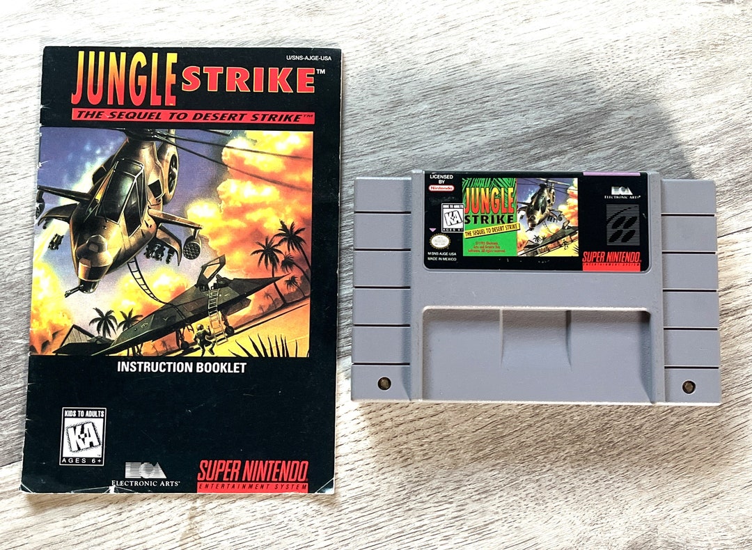 Jungle Strike Super Nintendo Capcom SNES Authentic Game Cartridge W ...