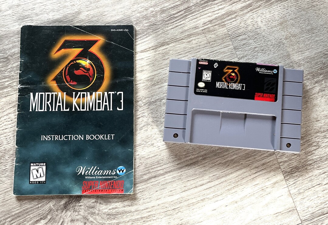 Mortal Combat 3 Super Nintendo Capcom SNES Authentic Game Cartridge W ...