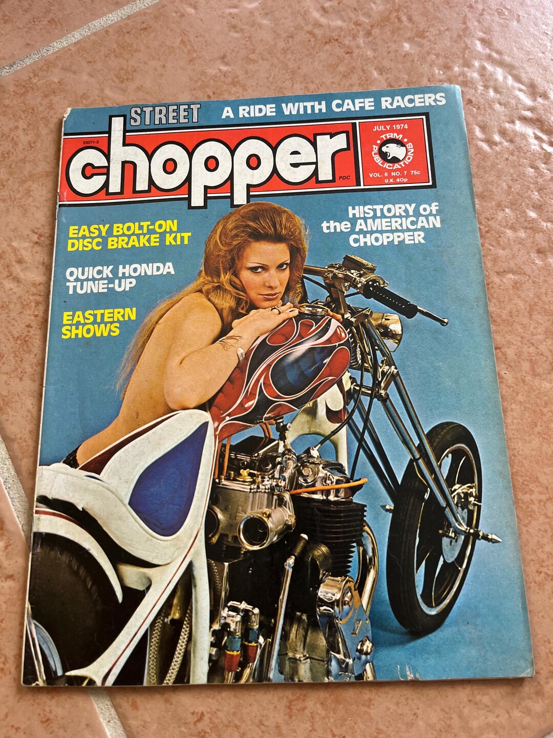 1974 July Chopper Motorcycle Magazine A Ride W Cafe Racers No Label - Etsy