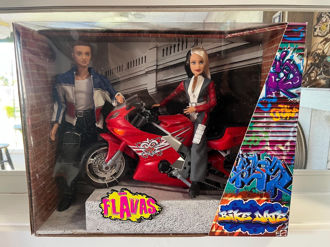 Vintage RARE Mattel Flavas Bike Date Happy D & Liam W Motorcycle 2003 ...