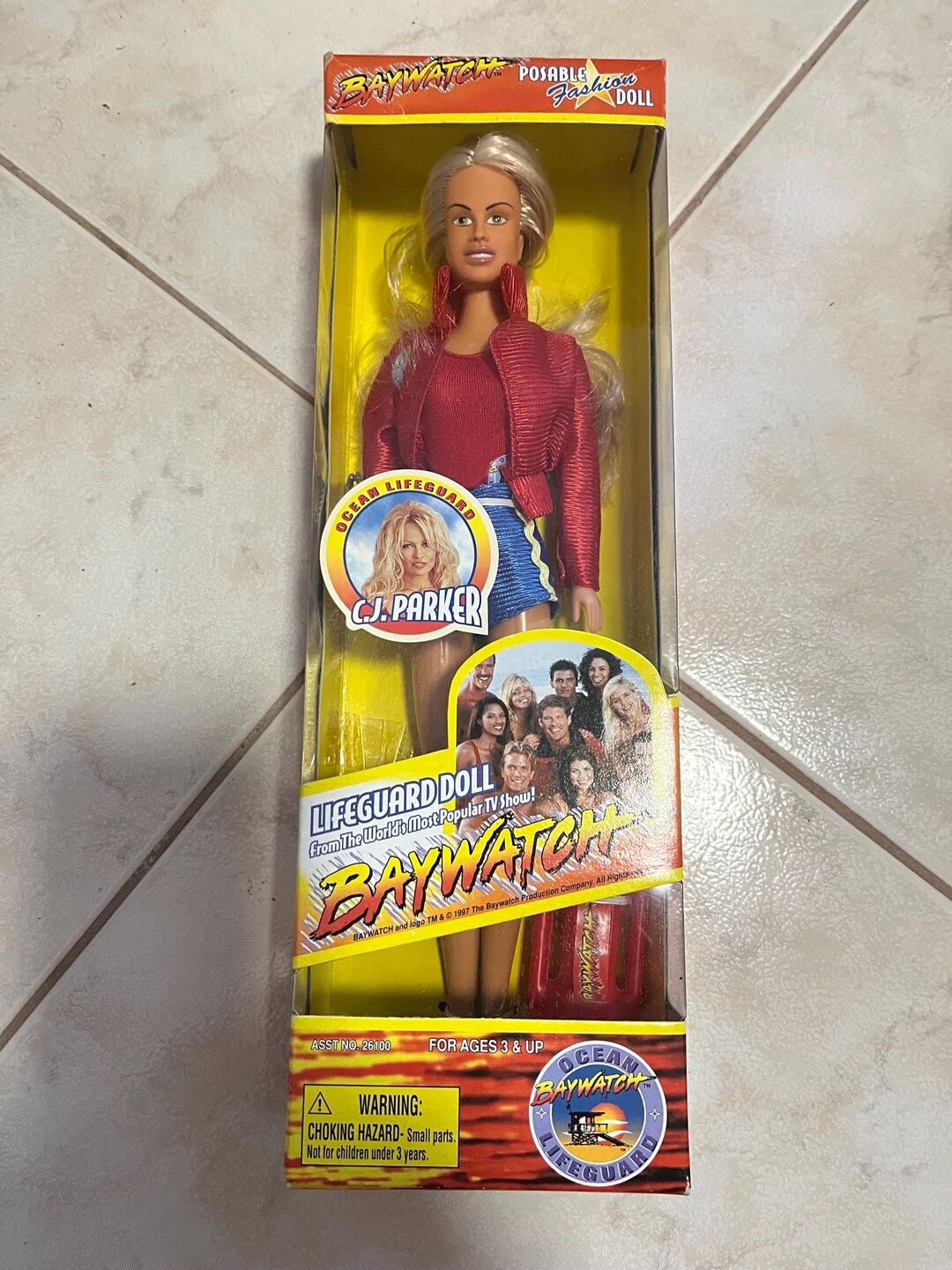 1997 Baywatch TV Doll C.J. Parker Lifeguard Pamela Anderson Toy Island ...