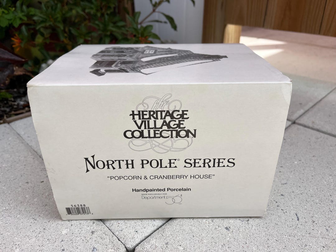 1990's Popcorn and Cranberry House # 56388 Lighted North Pole Series ...